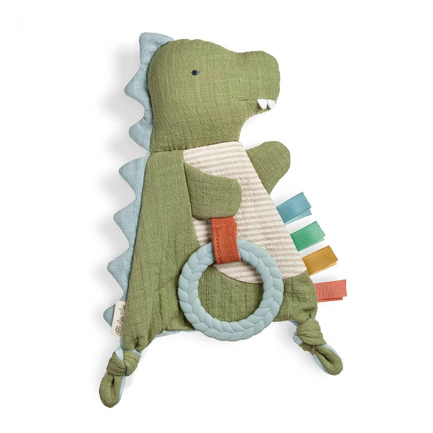 Bitzy Crinkle Sensory Toy with Teether - Dino – Bunny + Munnie